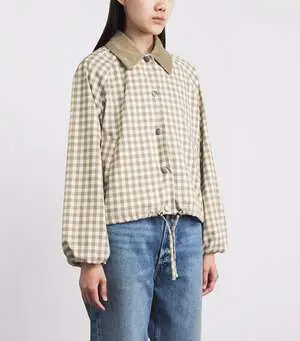 Barbour Gingham Ovingham Jacket - Beige