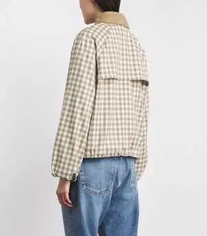 Barbour Gingham Ovingham Jacket - Beige
