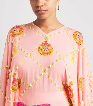 Verandah Embellished Orchard Kaftan Maxi Dress