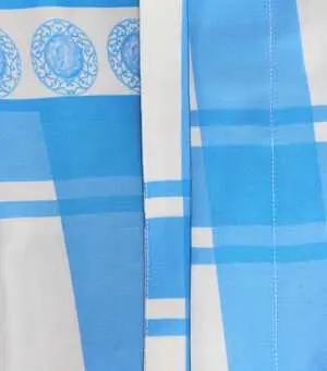 Verandah Printed Gingham Kaftan Maxi Dress