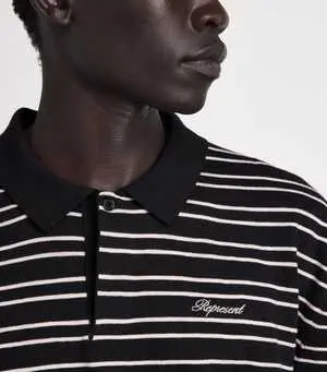REPRESENT Cotton Stripe Polo Shirt