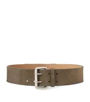 Ralph Lauren Suede Double-prong Buckle Belt - Brown