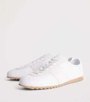 Sandro Leather And Suede Low-top Trainers