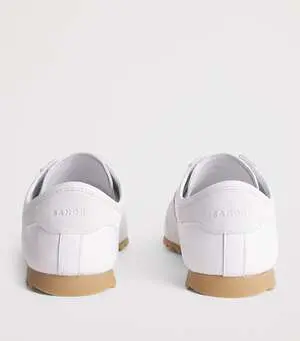 Sandro Leather And Suede Low-top Trainers