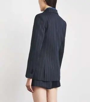 Maje Double-breasted Pinstripe Suit Jacket
