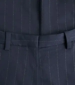 Maje Striped Palazzo Suit Trousers With Metallic Detail
