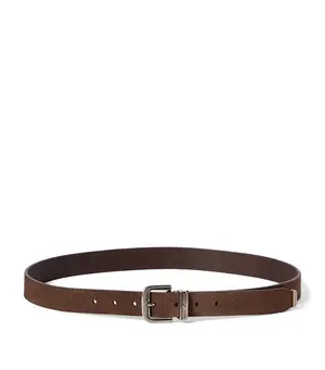 Brunello Cucinelli Reversed Leather Belt - Brown