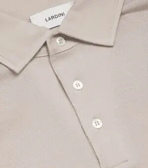 LARDINI Virgin Wool Long-sleeve Polo Shirt