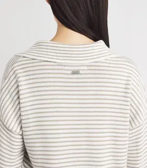Barbour Cotton Stripe Aylesby Sweater - Ivory