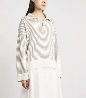 Barbour Cotton Stripe Aylesby Sweater - Ivory