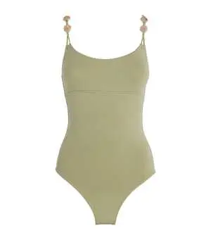 ERES Lynda One-piece Swimsuit With Embellished Straps - Green