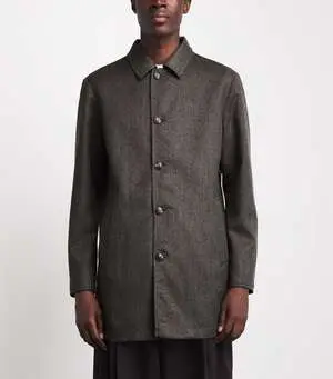 Pal Zileri Wool Reversible Overcoat