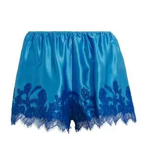 TORLOWEI Silk Tokoni Shorts - Blue