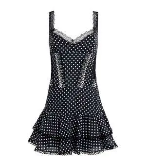 Charo Ruiz Ibiza Polka Dot Carmen Mini Dress - Black