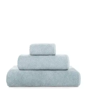 GRACCIOZA Cotton Bee Waffle Face Cloth Blue