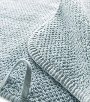 GRACCIOZA Cotton Bee Waffle Face Cloth - Blue