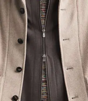Marco Pescarolo Zip Up Avi Shacket In Stretch Wool