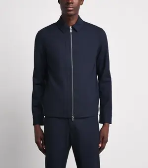 Marco Pescarolo Virgin Wool Blend Zip Up Jacket