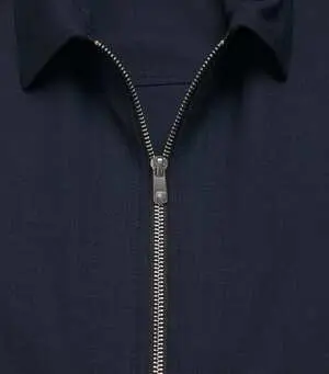 Marco Pescarolo Virgin Wool Blend Zip Up Jacket