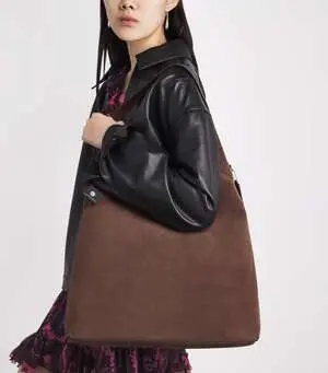 COACH Suede Brooklyn 39 Shoulder Bag - Brown