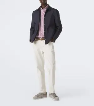 Brunello Cucinelli Suede-trimmed Leather Sneakers