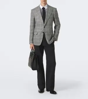 TOM FORD Checked Wool-blend Suit Jacket