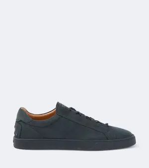 TOD'S Leather Lace-up Sneakers - Blue