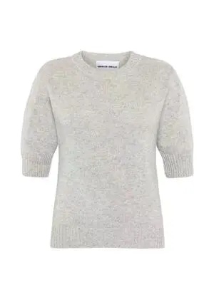 EMERSON RENALDI Short Sleeve Crew Neck Sweater - Grey