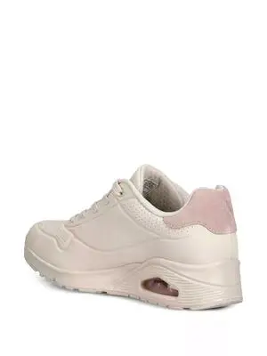 Sketchers Uno Pop Back Perforated Panelled Sneakers - Neutrals