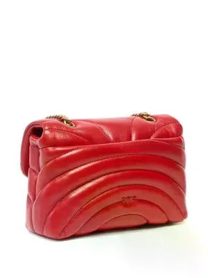 Pinko Love Birds Quilted Shoulder Bag - Red