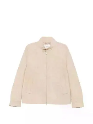 LARDINI Felted Zip-up Jacket With Buttoned Cuffs