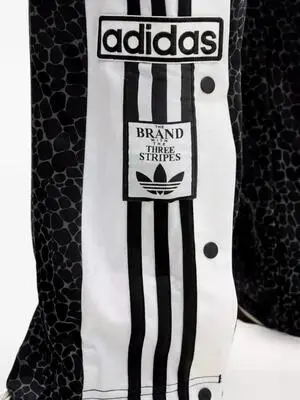 Adidas Adi-break Side-stripe Leopard Print Track Pants - Black