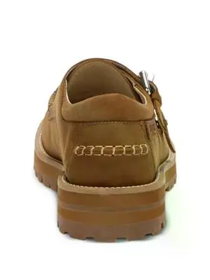 Moschino Buckle-strap Whipstitch Boat Shoes