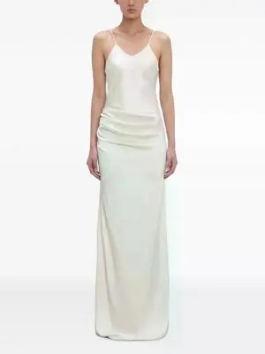 Victoria Beckham Cami Maxi Dress With Gathered Detailing And Open Back