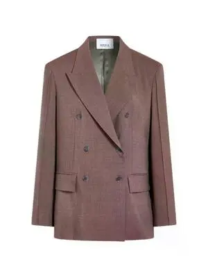 Erika Cavallini Double-breasted Peak-lapel Blazer