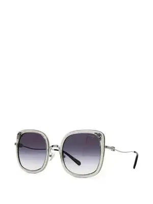 COACH Glitter Effect Floral Embellished Sunglasses