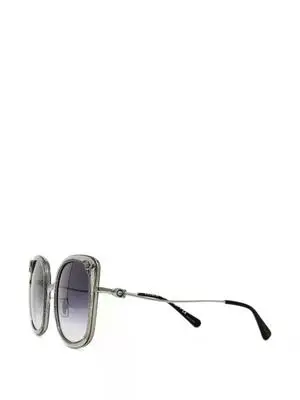 COACH Glitter Effect Floral Embellished Sunglasses