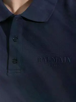 Balmain Logo-embroidered Polo Shirt