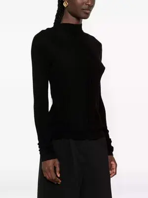 Pinko Ribbed-knit Long-sleeve Sweater