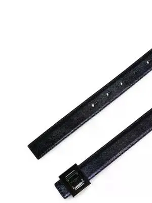 Dolce & Gabbana Square Buckle Leather Belt - Black