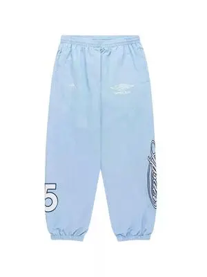 SP5DER Script Warm Up Logo-embroidered Track Pants - Blue