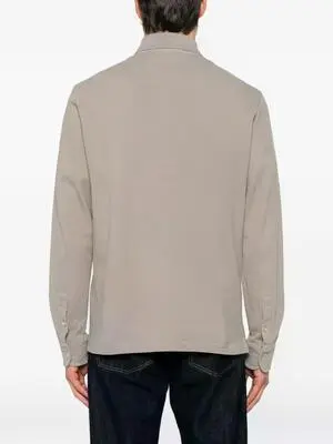 Etro Pegaso-embroidered Long-sleeve Polo Shirt