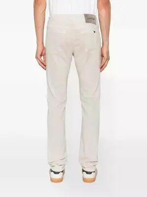 Jacob Cohen Bard Logo-patch Slim-fit Trousers - Neutrals