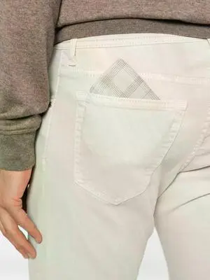 Jacob Cohen Bard Logo-patch Slim-fit Trousers - Neutrals