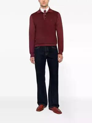 Etro Embroidered Logo Polo Sweater