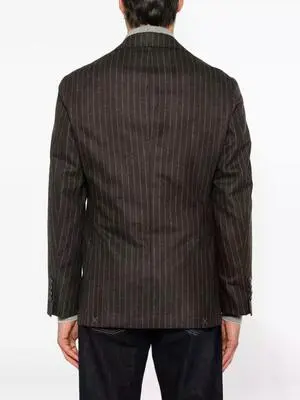 Brunello Cucinelli Pinstripe Peak-lapel Blazer - Brown