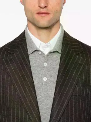Brunello Cucinelli Pinstripe Peak-lapel Blazer - Brown
