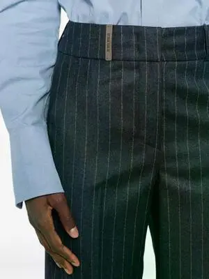 Peserico Tailored Pinstripe Pattern Trousers