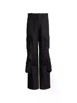 Balmain Virgin Wool Twill Cargo Trousers