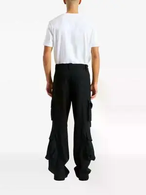 Balmain Virgin Wool Twill Cargo Trousers